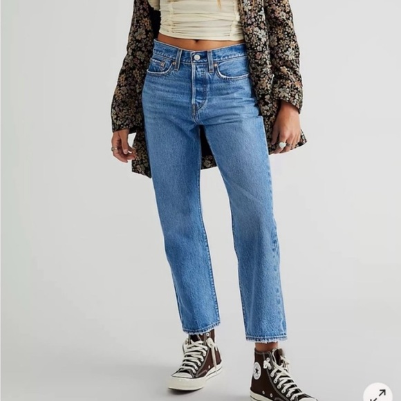 Levi's | Jeans | Womens Levis Button Fly Blue Premium Wedgie Straight ...